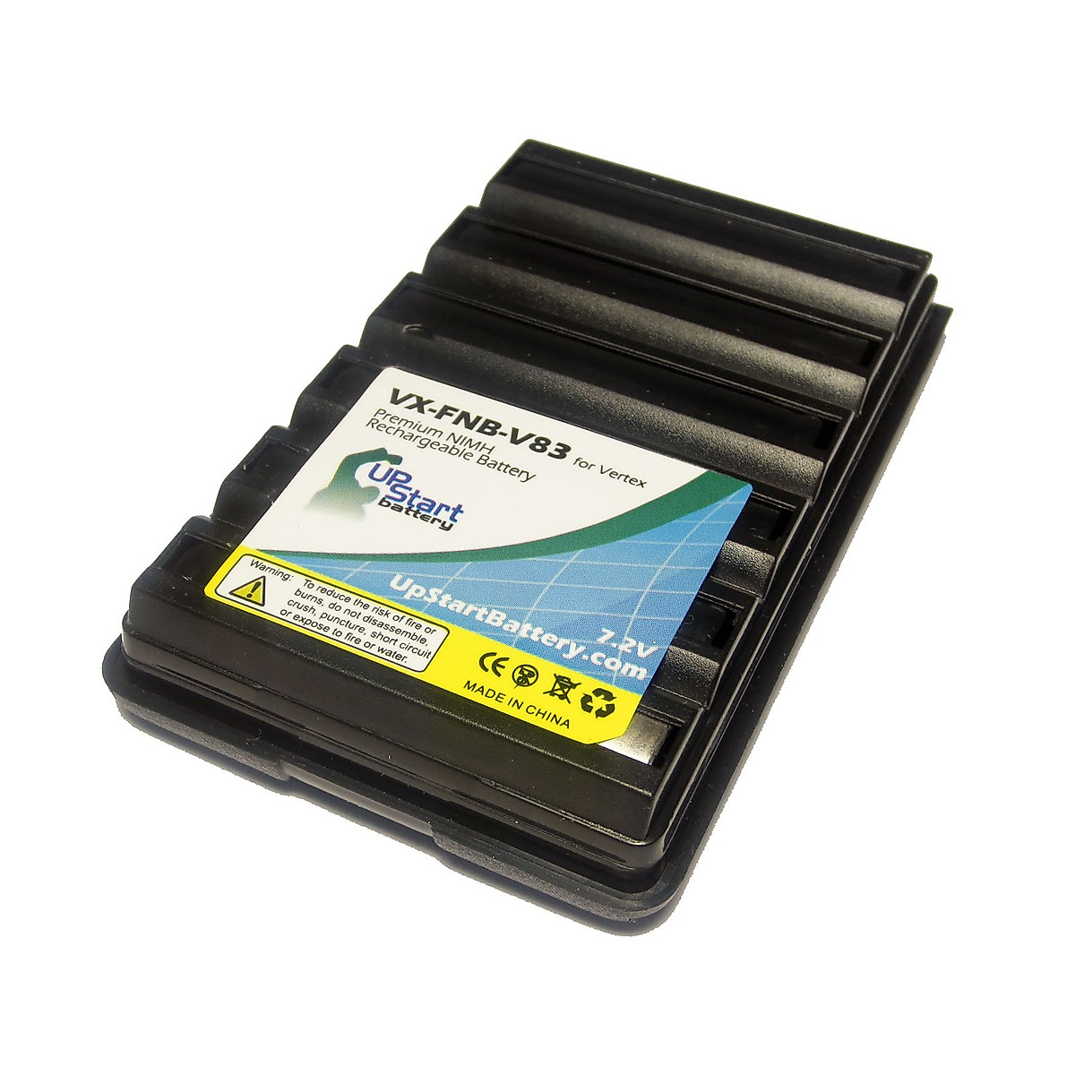 Replacement for Vertex FNB-64 Battery and Charger - Compatible with Vertex FNB-83 Two-Way Radio Batteries and Chargers (1600mAh, 7.2V, NI-MH)