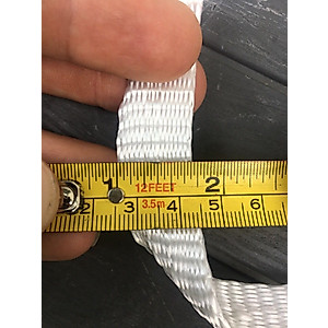 Mule Tape 3/4" 2500Lb 100ft Polyester Rope Pull String Strong Rope Conduit Electrical Wire Cable Pull Poly Tape Rope Poly Pull Line Flat Rope Polyester Webbing Wire Pulling Rope Conduit Pull String