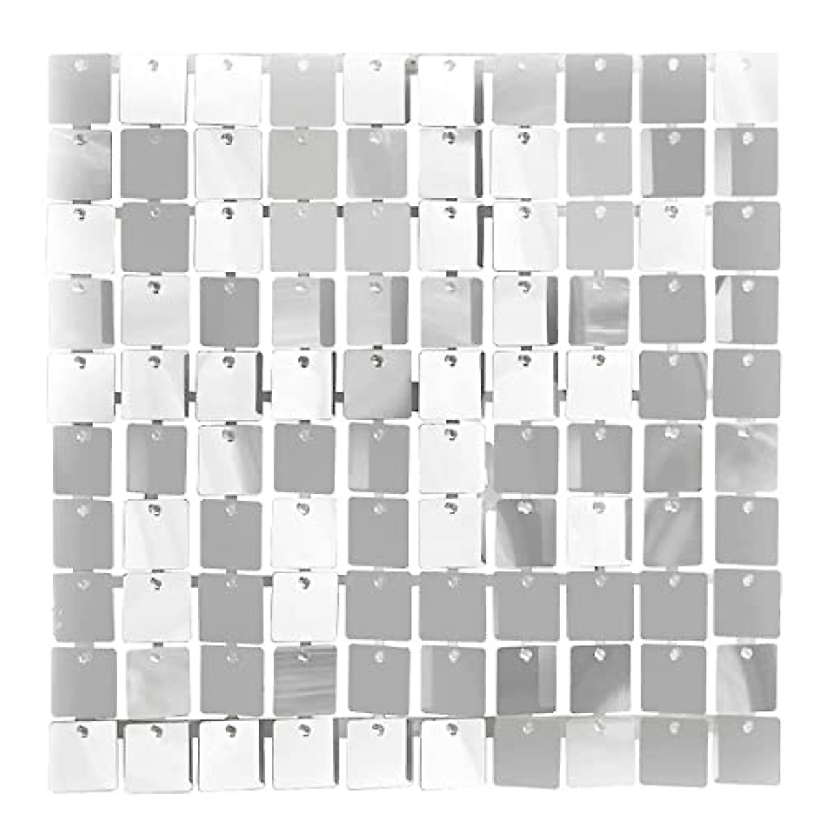 Shimmer Wall Panels,12 Silver Sequin Panels,Shimmer Backdrop Sequin Wall for Event Decor Wedding Anniversary Birthday Party Decorations (Silver)