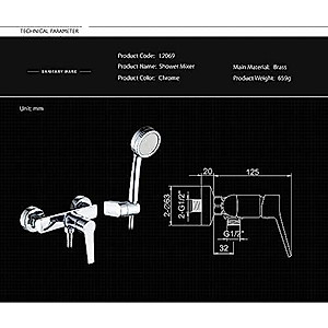 Kitchen Taps Single Handle Bathtub Faucet Shower Mixer Faucet Brass Cold and Hot Bathroom Bathtub Faucets Chrome Wall Mounted