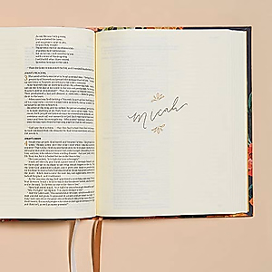 CSB Notetaking Bible, Hosanna Revival Edition, Dahlias Cloth Over Board, Black Letter, Single-Column, Journaling Space, Reading Plan, Easy-to-Read Bible Serif Type