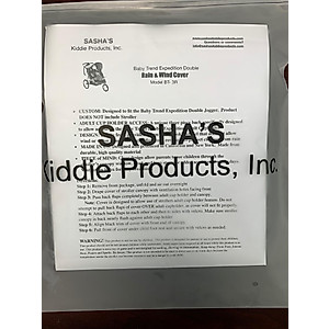 SASHA'S Rain Cover for Baby Trend Expedition Double Jogger (Jogger not Included) Made in USA