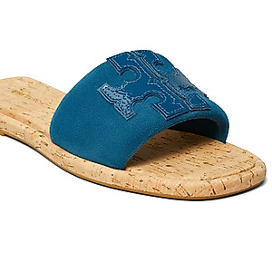 Tory Burch Double T Sport Slide Summer Jeans 9 M