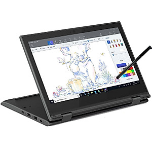 Lenovo 11.6in 2-in-1 Convertible Laptop Anti-Glare Touchscreen Display Intel Quad Core N4120 4GB RAM 64GB Storage Web Cam Windows 10 Pro Active Stylus Included