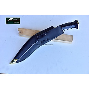 GK&CO. Kukri House Genuine Kukri Knife - 11 Inch Blade World War II Gripper Horn Handle Kukri/Khukuri - Handmade in Nepal