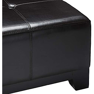 Christopher Knight Home Darlington Bonded Leather Ottoman, Espresso Brown