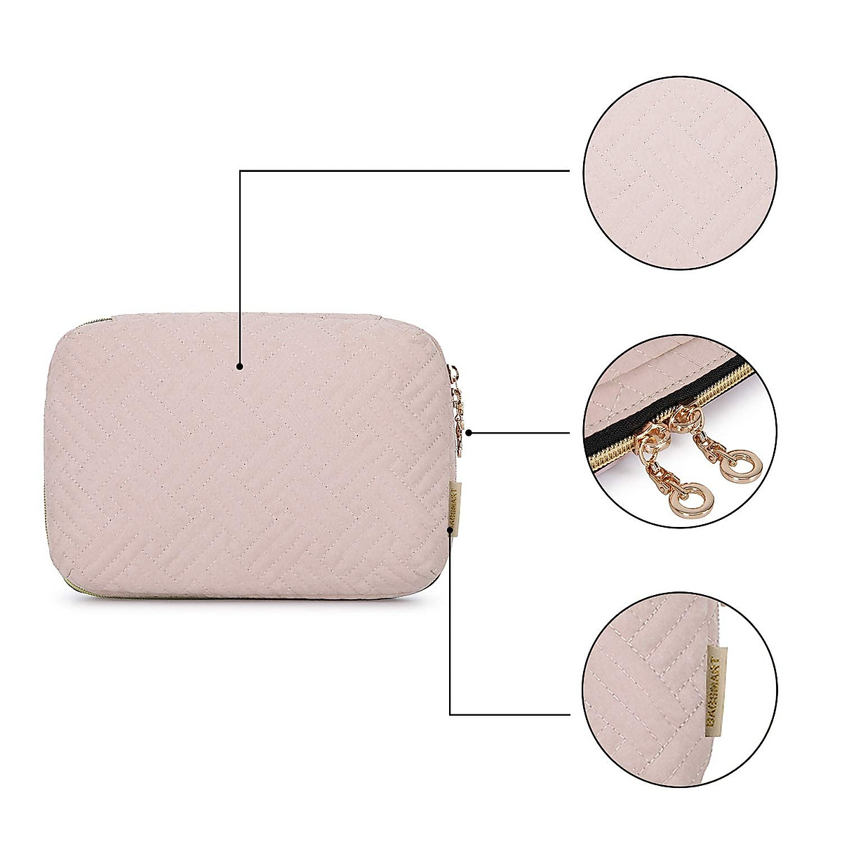 BAGSMART Backpack for Women & Electronics Organizer Set, College Must Haves, Travel Essentials for Women, Pink