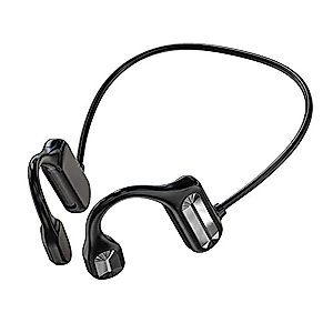 OCUhome Bone Conduction Headphones, Open Ear Headphones, Bluetooth 5.0 Earphone Ear Hook Bone Conduction Waterproof Wireless Sports Headphone for Mobile Phone Black