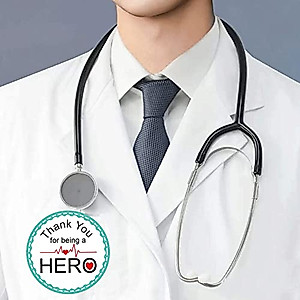 wootile Healthcare Heroes Stickers Thank You Labels 1.5 Inch - 500 Pcs Thank You for Being A Hero Nurse Essential Workers Week Appreciation Themed Gratitude Sticker Doctors Cards, Envelopes,Gift Bags