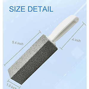 [8 Pack] Pumice Stone for Toilet Bowl Cleaning with Handle, Pumice Stone Toilet Cleaning Brush, Also Removes Limescale, Calcium Buildup and Hard Water Rings