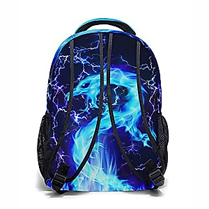 Blue Dragon Backpack Cool Lighting Bookbag for Kids Teen Girls Boys Back to School Gifts for 2nd 3rd 4th 5th 6th Grade