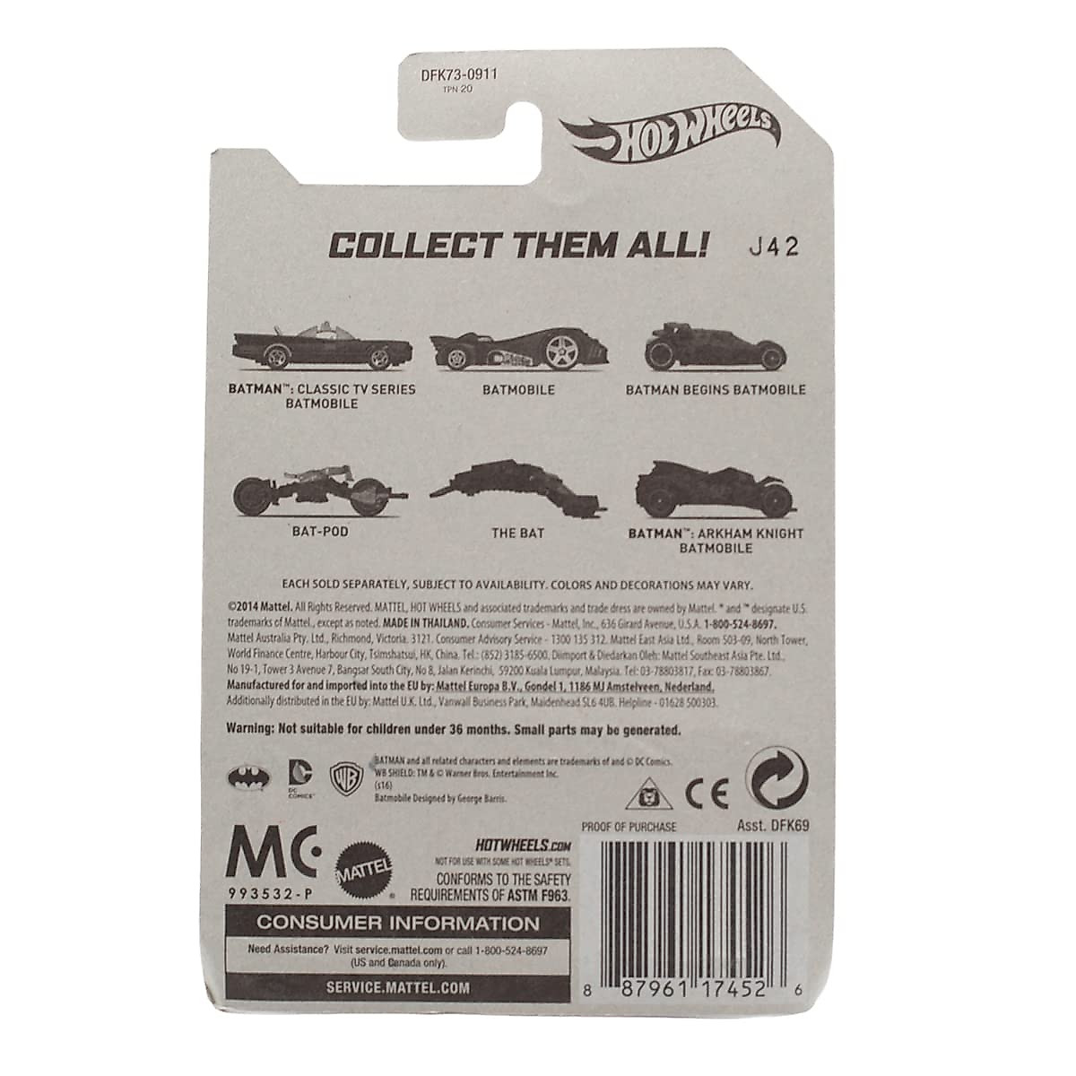 Hot Wheels Batman Classic TV Series Batmobile, [1966 Classic TV Series Batmobile] 1/6