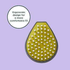 Chef'n PalmBrush Vegetable Brush, 3.5" x 3" x 1.5", Marble Gray