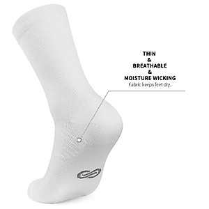 PAPLUS Compression Athletic Crew Socks (6 Pairs) for Men & Women