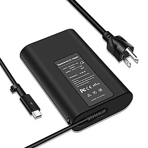 65w USB C Charger for Dell Chromebook 3100, DELL Latitude 5420 5520 5320 7420 7520 7320 2 in 1 Type C Laptop, XPS 13 AC Adapter Power Cord Supply
