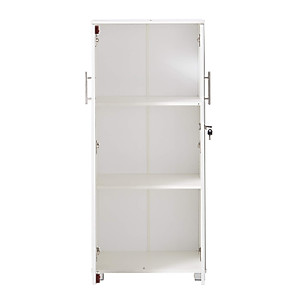 MMT Furniture Designs Ltd Office Storage Cabinet, 55cm x 35cm x 125cm, White