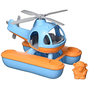 Green Toys Seacopter, Blue/Orange CB - Pretend Play, Motor Skills, Kids Bath Toy Floating Vehicle. No BPA, phthalates, PVC. Dishwasher Safe, Recycled Plastic, Made in USA.