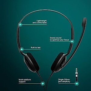 Epos Sennheiser Pc 5 Chat Wired Headphone For Pc - Black, All-Size