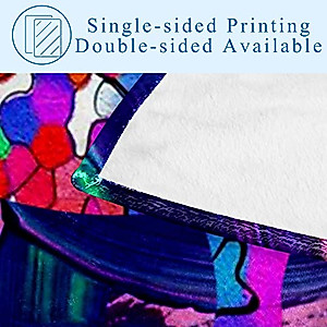 Colorful Elephant Prints Soft Warm Cozy Blanket Throw for Bed Couch Sofa Picnic Camping Beach, 150×100cm