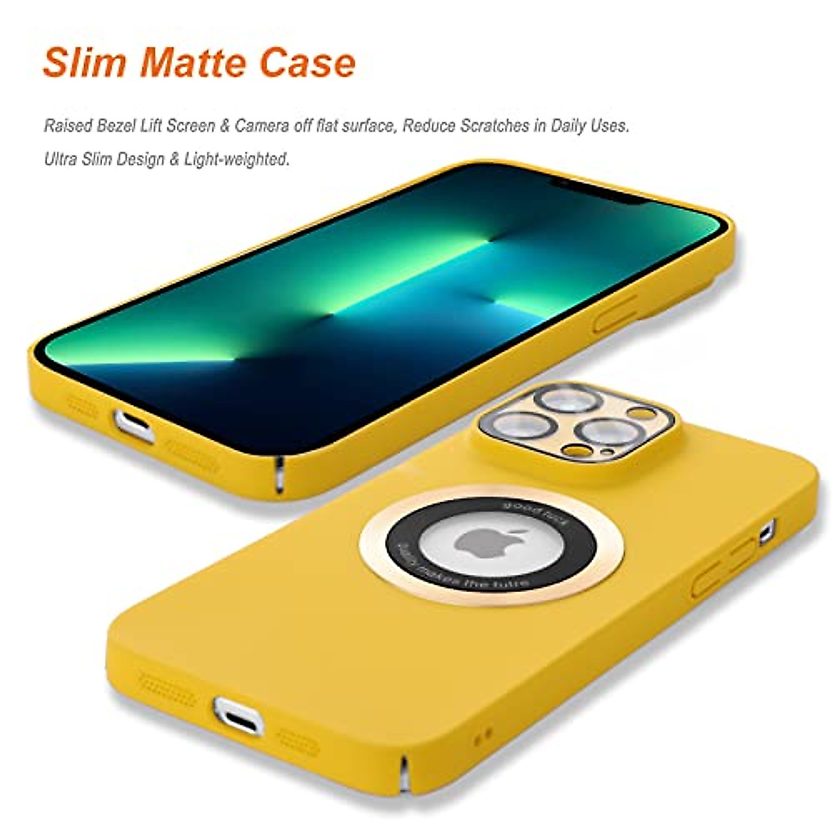 tharlet Magnetic Phone Case Compatible for iPhone 13 Pro Max,Compatible with Magsafe Hard PC with Camera Lens Protector Full Protection Shockproof Slim Matte Cases