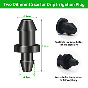 150 Pieces Drip Irrigation End Plugs Coolrunner Goof Plugs for Drip Irrigation Black Plug Drip Irrigation Tube End Closure Irrigation Garden Lawn Supplies