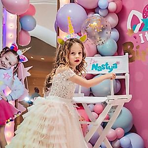 WEEPA 12Pcs Unicorn Party Supplies Gold Glitter Unicorn Headband with 3 Flower Ears Unicorn Party Hats for Unicorn Party Decorations, Birthday Party, Baby Shower