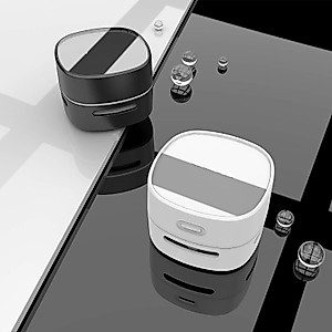 ODISTAR Desktop Vacuum Cleaner, Mini Table dust Sweeper Energy Saving,High Endurance up to 400 mins,360º Rotatable Design for Keyboard/Home/School/Office (White)