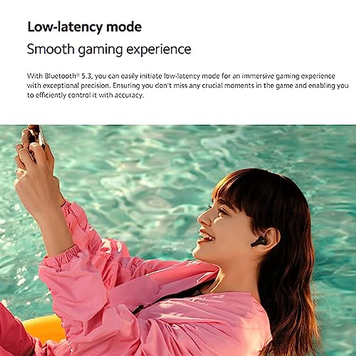 Xiaomi Redmi Buds 4 Active TWS Wireless Earbuds, Bluetooth 5.3 Low-Latency Game Headset with AI Call Noise Cancelling, IP54 Waterproof, 28H Playtime, Lightweight Comfort Fit Headphones, Black