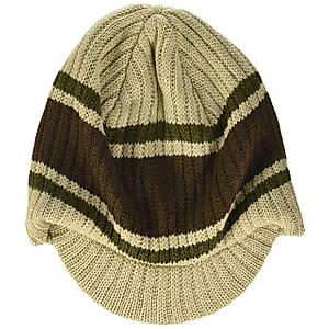 DECKY Striped College HybriCap, KHA/BRN/OLV, one Size