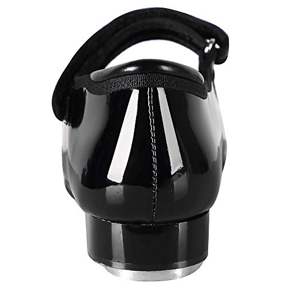 Linodes Patent Easy Strap Tap Shoe for Girls and Boys (Toddler/Little Kid/Big Kid)-Black-10M-Little Kid