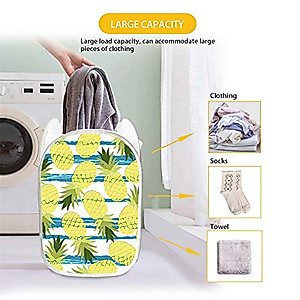 Forchrinse Cool Horse Painting Mesh Pop-up Laundry Hamper Laundry Basket Collapsible Design,Suitable for Children's Room,College Dorm,Travel