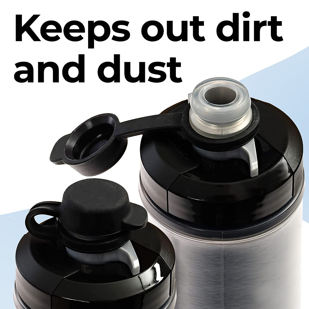 Samorillo [2-Pack] Mud Caps for CamelBak Bottles - BPA-Free, Phthalate-Free, Lead-Free Silicone Cap/Top - Fits All Podium and Peak Fitness Bottles