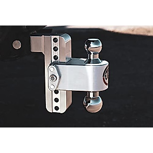 Weigh Safe 180 Hitch - Adjustable Trailer Hitch Ball Mount - 8" Adjustable Drop Hitch for 2" Receiver - Heavy Duty Aluminum Trailer Tow Hitch w/ Chrome Plated Tow Balls (2" & 2 5/16") - 12,500 GTW