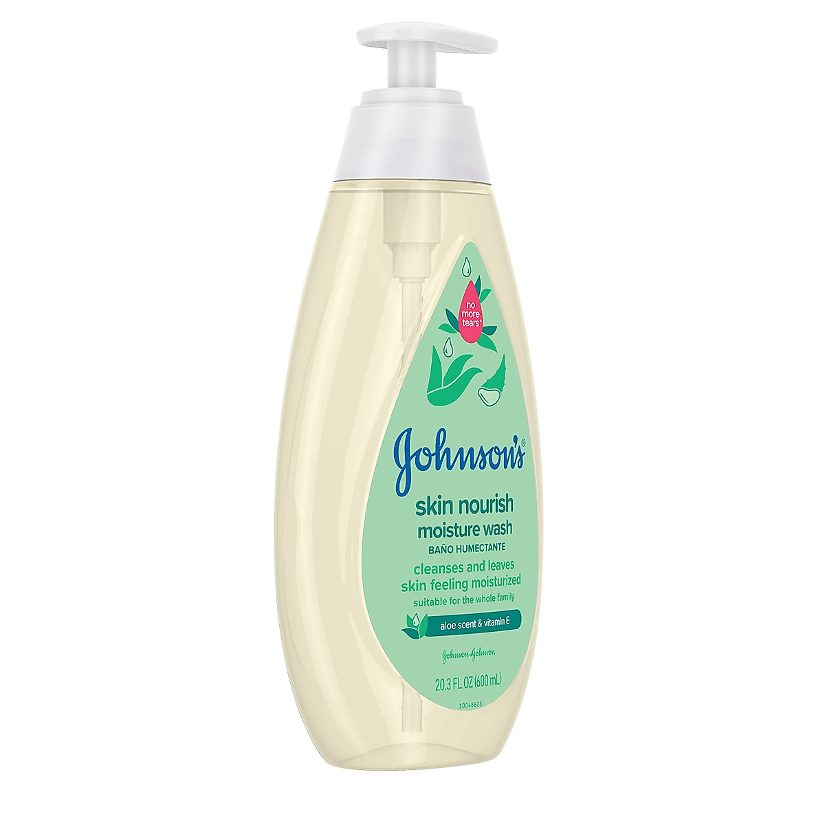 Johnson's Skin Nourishing Moisture Baby Body Wash with Aloe Scent & Vitamin E, Hypoallergenic & Tear Free Bath Wash for The Whole Family, Paraben- & Sulfate-Free, 20.3 fl. oz