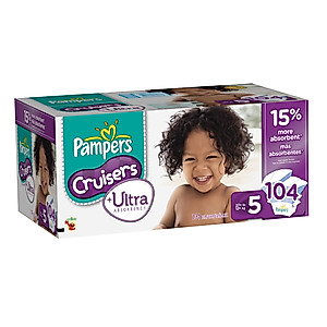 Pampers Cruisers Ultra Diapers, Size 5, 104 Count