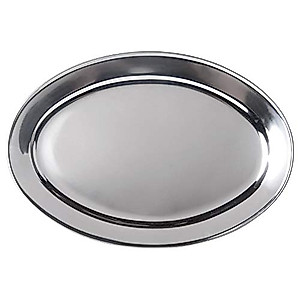Stainless Steel Oval Platter, Large, 26 x 18-Inch Serving Platter by Tezzorio