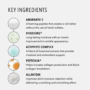 HydroPeptide Cleansing Gel, Toning Face Wash, Effectively Removes Makeup, Dirt, and Excess Oil without Irritation, 6.76 Ounce