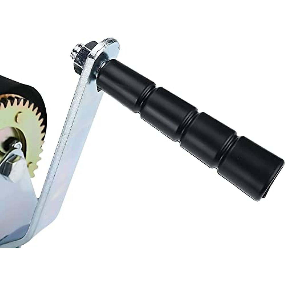 BTSHUB 1000lbs Hand Winch, Hand Crank Strap Cable Gear Winch Durable Gears, Resist Wear & Tear Steel Marine Towing Winches ATV Boat Trailer