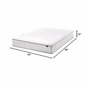 ZINUS 10 Inch Foam and Spring Hybrid Mattress [New Version], Queen, Fiberglass Free, Medium Firmness, Durable Support, Certified Safe Foams & Fabric, Mattress in A Box
