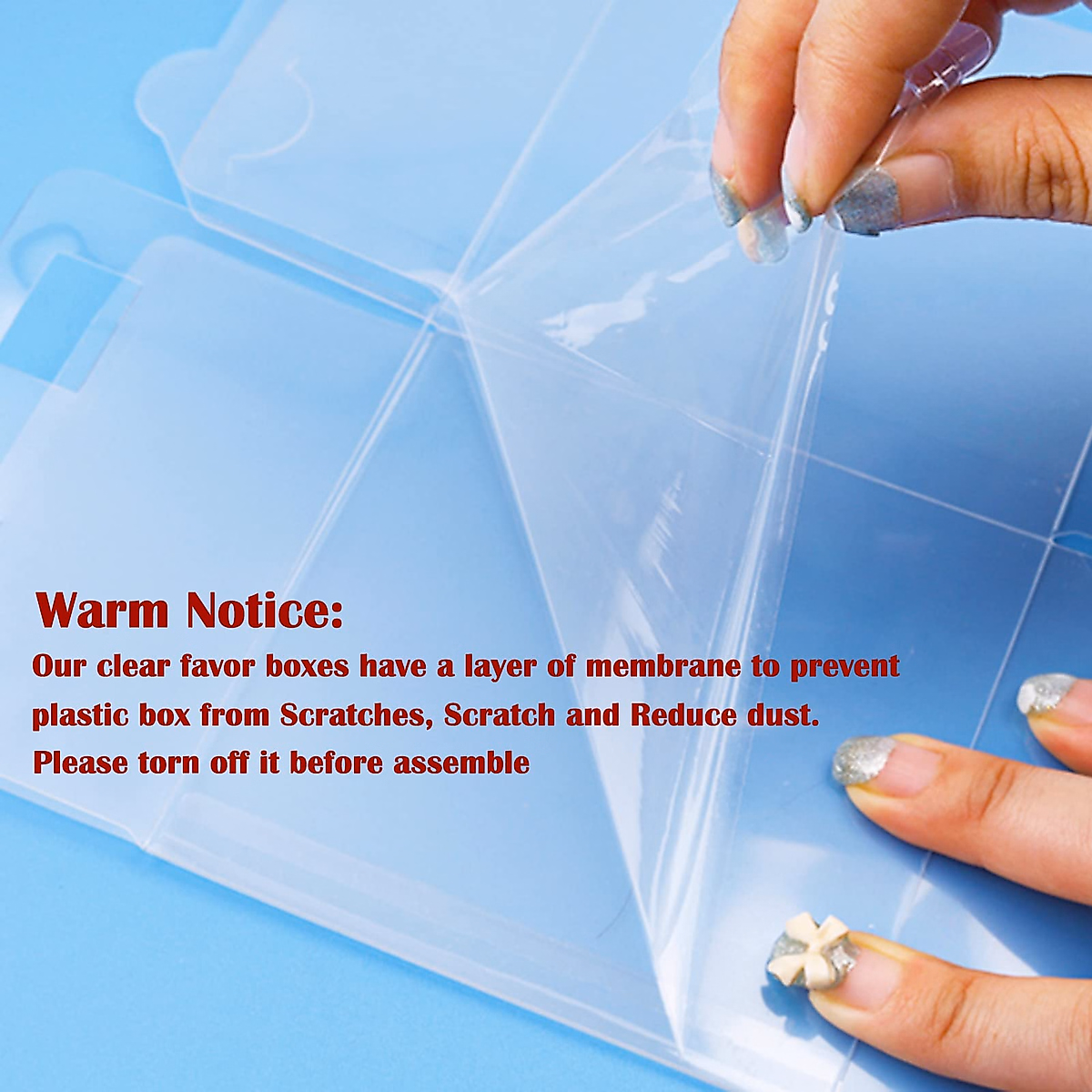 XP-ART 30 PCS Clear Favor Boxes,4 x 4 x 4 inch Plastic Clear Gift Boxes for Wedding,Birthday,Easter Mother's Father's Day Party