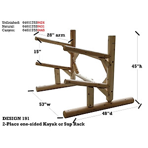 2-Place 1-Sided Kayak/SUP Rack, Canyon Brown