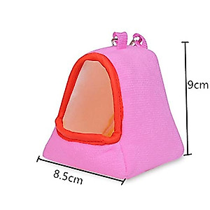 Hamster Hammock,Warm Bed House Fleece Hut Hanging Cage,Hamster Hanging House Sleeping Nest Pet Bed Rat Hamster Toys(1)