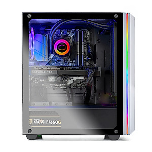 SkyTech Chronos Gaming Computer PC Desktop - AMD Ryzen 7 3700X 3.6GHz, RTX 3070 8G, 1TB Gen4 NVMe SSD, 16GB DDR4 3200, RGB Fans, 240mm AIO, AC WiFi, Windows 10 Home 64-bit, White