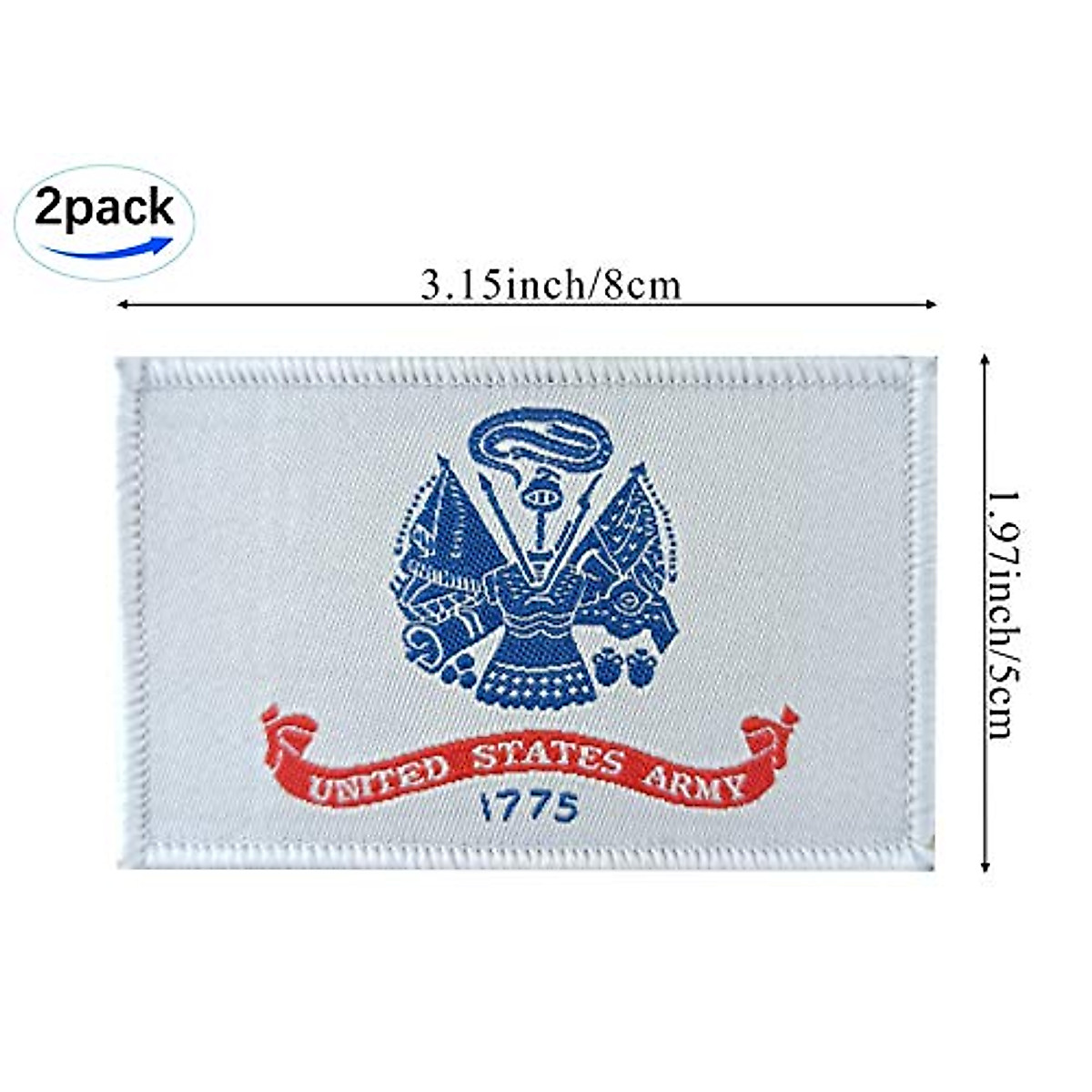 JBCD 2 Pack US Army 1775 Flag Patch Army Force Flags Tactical Patch Pride Flag Patch for Clothes Hat Patch Team Military Patch
