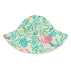 Gerber Baby Girls' 3-Piece Sundress, Diaper Cover and Hat Set, Flamingo