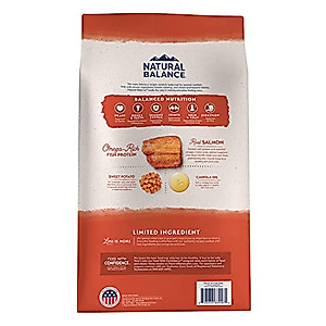 Natural Balance Limited Ingredient Adult Grain-Free Dry Dog Food, Salmon & Sweet Potato Recipe, 24 Pound (Pack of 1)