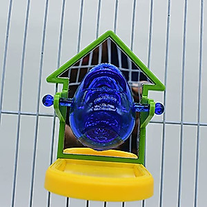 balacoo Parrot Food Feeder Plastic Bird Food Dispenser Fixable Parrot Food Bowl Feeding Coop Cup Bird Intelligence Training Interactive Toy for Parakeet Conure Cockatiel Random Color