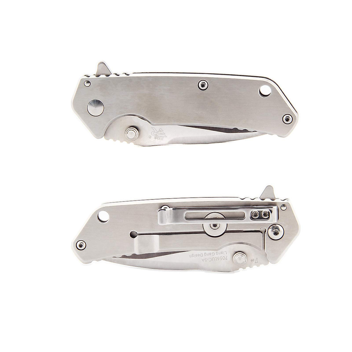 Sanrenmu 7056 Series Pocket Knife (7056LUF-SF Stone Washed) (White)