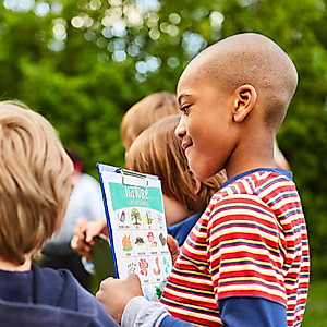 Juvale 50 Pack Nature Scavenger Hunt Cards for Kids Ages 4-8, Outdoor Find and Seek Camping Game