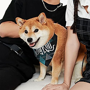 Jelly Rapper Rock Roll Dog Bandanas with Buckle Pet Triangle Scarf Washable Dog Collar Kerchief for Dogs Pet Accessories Double Sided for Puppy Holiday Pet Bandana for Christmas X-Large